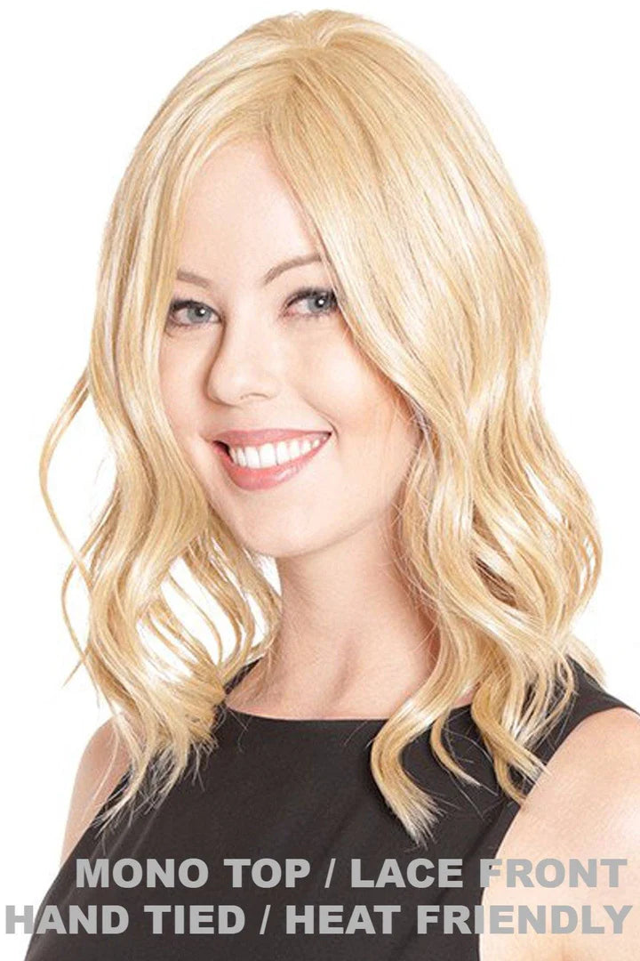 Lace Front Mono Top Wave 14” Topper by BelleTress | Heat Friendly Synt ...